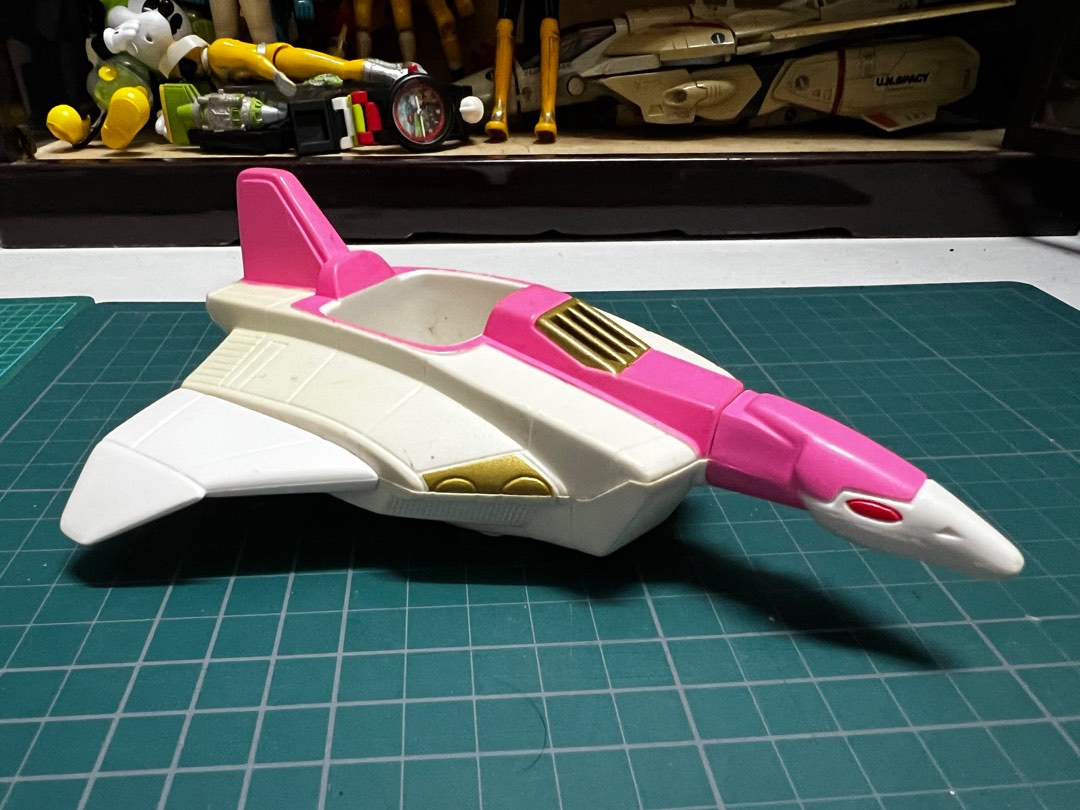 Vintage 1995 Saban MMPR Pink Power Ranger Plane Ninjazord Crane Vehicle ...
