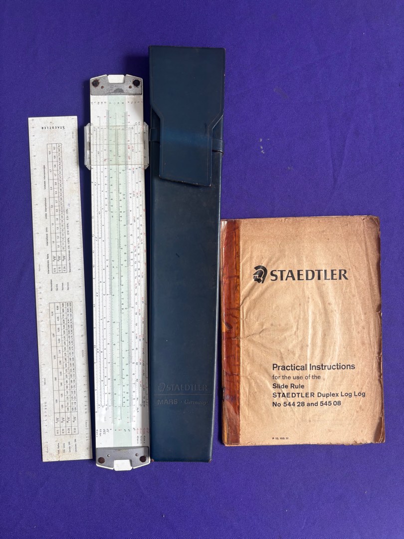 Vintage Staedtler Slide Ruler with original Leather Casing, Hobbies ...