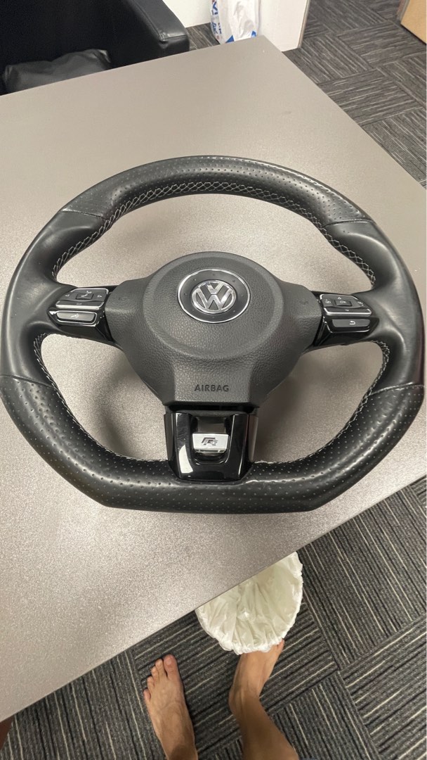 VW Golf R steering wheel, Car Accessories, Accessories on Carousell