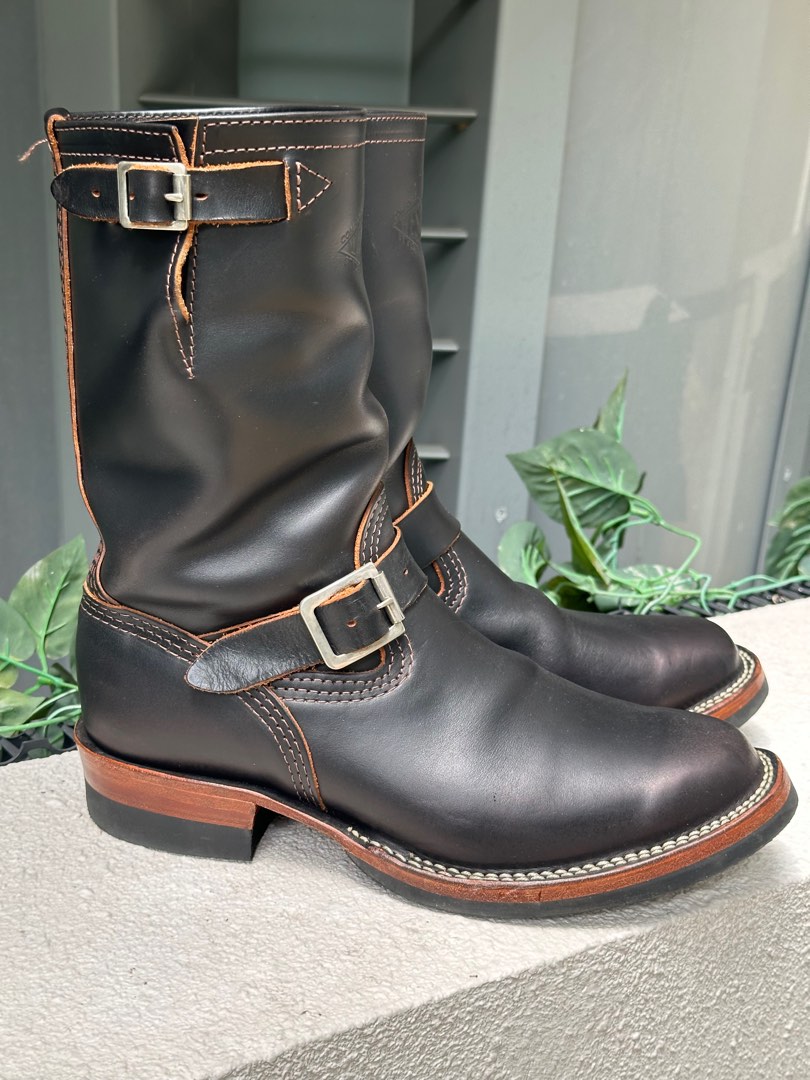 Wesco Mister Lou Black Horsehide Engineer Boots UK8, Men's Fashion ...