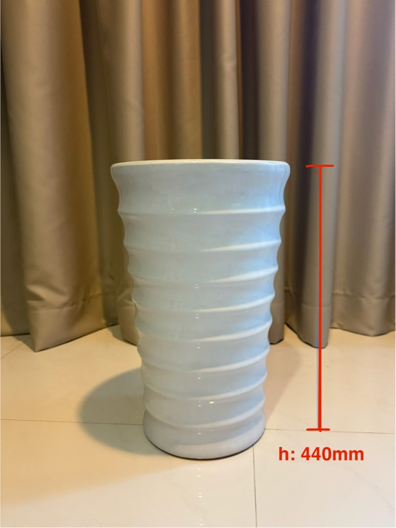 Large White Ceramic Planter, Furniture & Home Living, Gardening, Pots ...