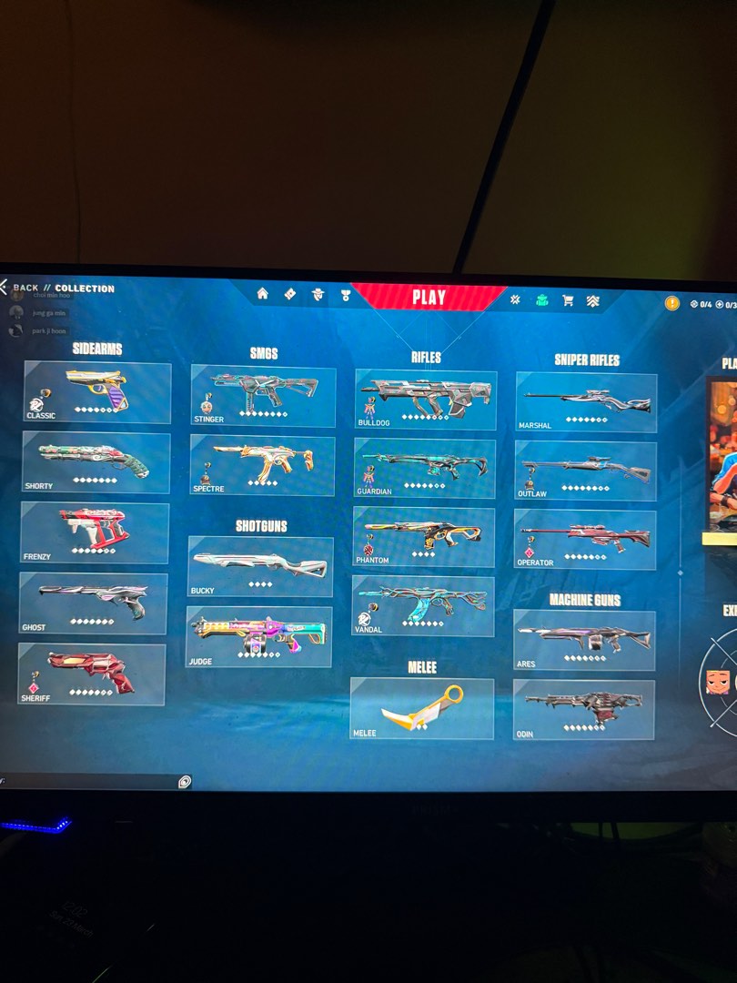 stacked val account(can NEGO) 103 prem skins, Video Gaming, Video Games ...