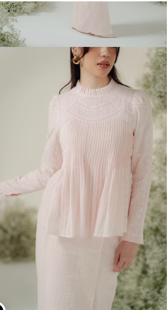 Zora Designers The Jannah Kurung Baby Pink, Women's Fashion, Muslimah ...