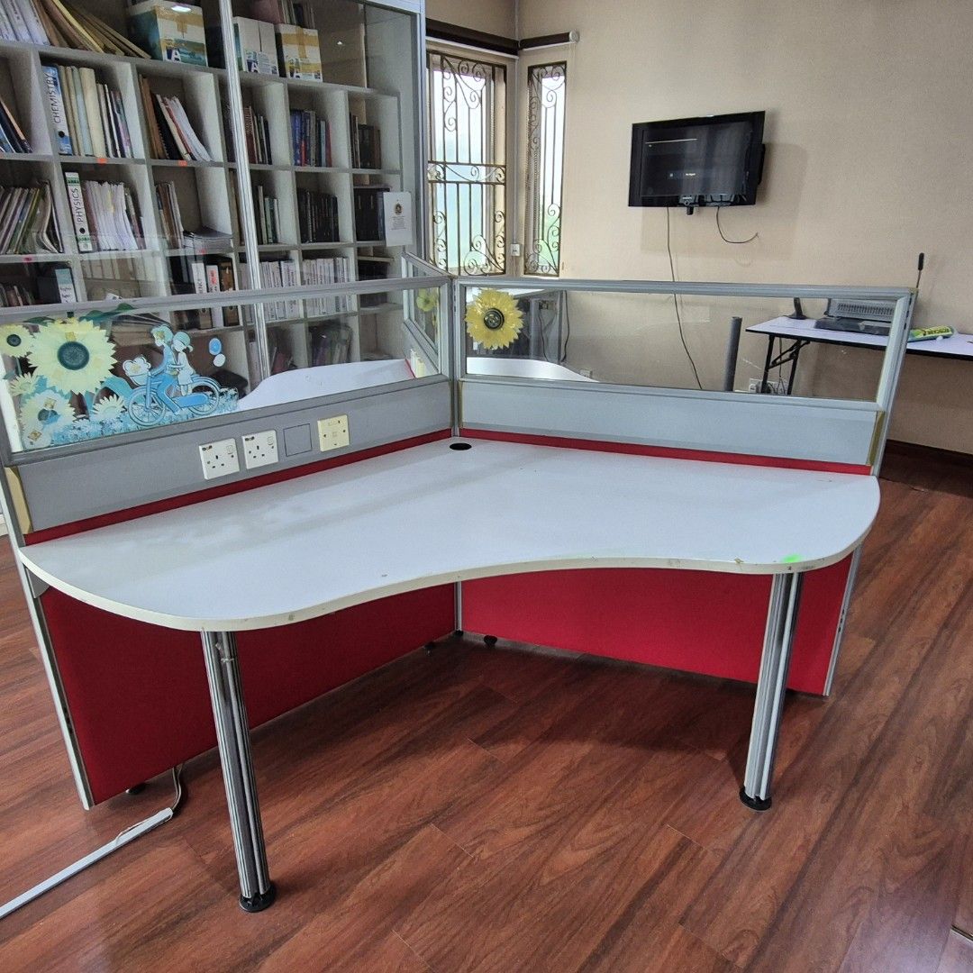 3 person study table, Furniture & Home Living, Furniture, Tables & Sets ...