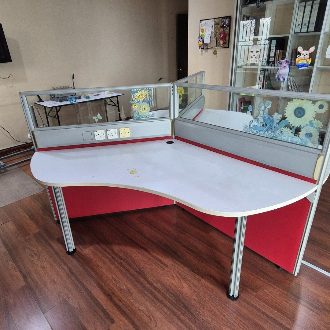 3 person study table, Furniture & Home Living, Furniture, Tables & Sets ...