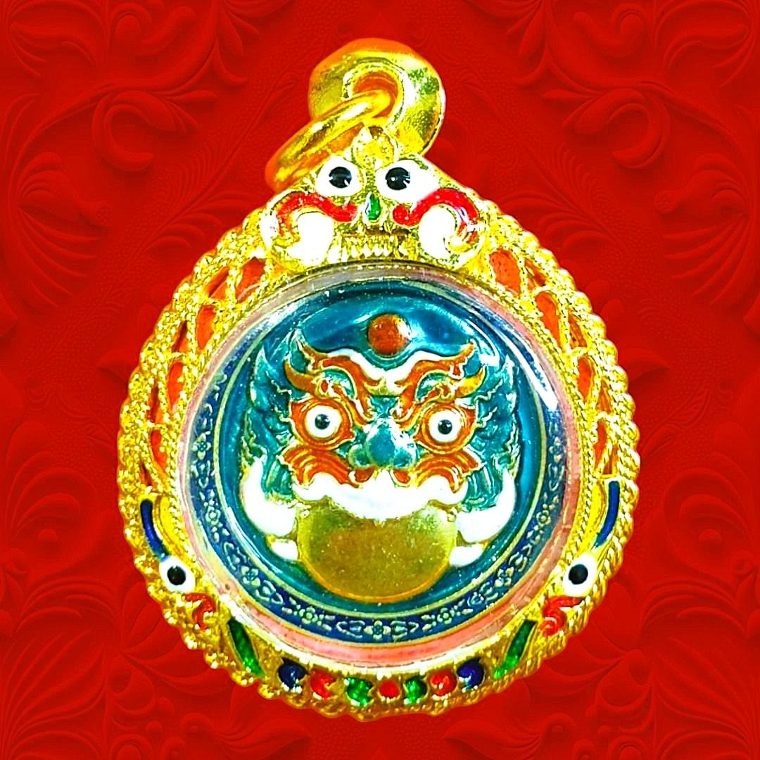 [$45] Phra Rahu/Phra Lahu, LP Soon, Wat Kohwai, BE2562, Micron Gold ...