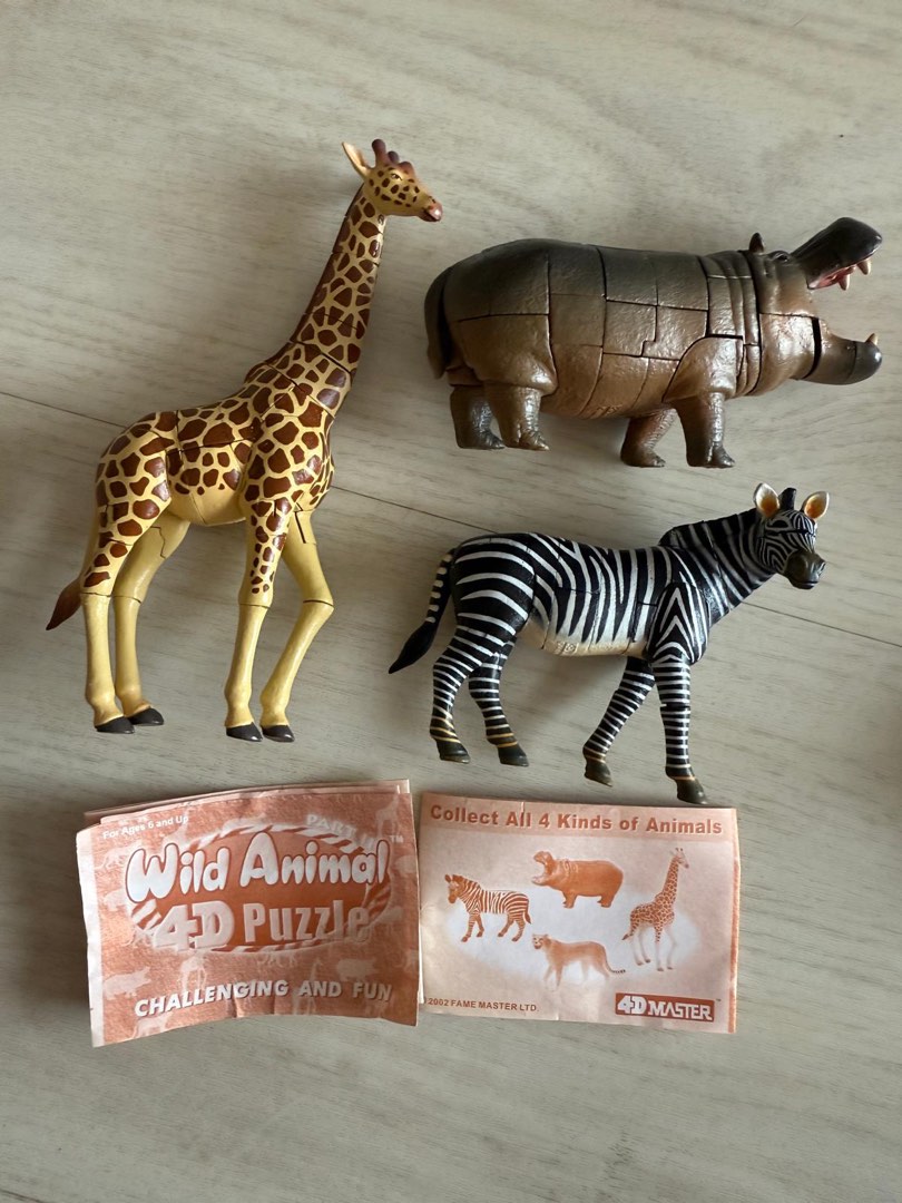 4D puzzle - Animals 7 pieces, Hobbies & Toys, Toys & Games on Carousell