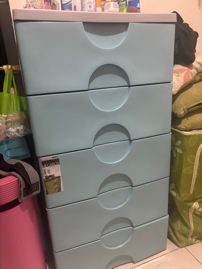 5 layer plastic drawer orocan organizer (light blue), Furniture & Home ...