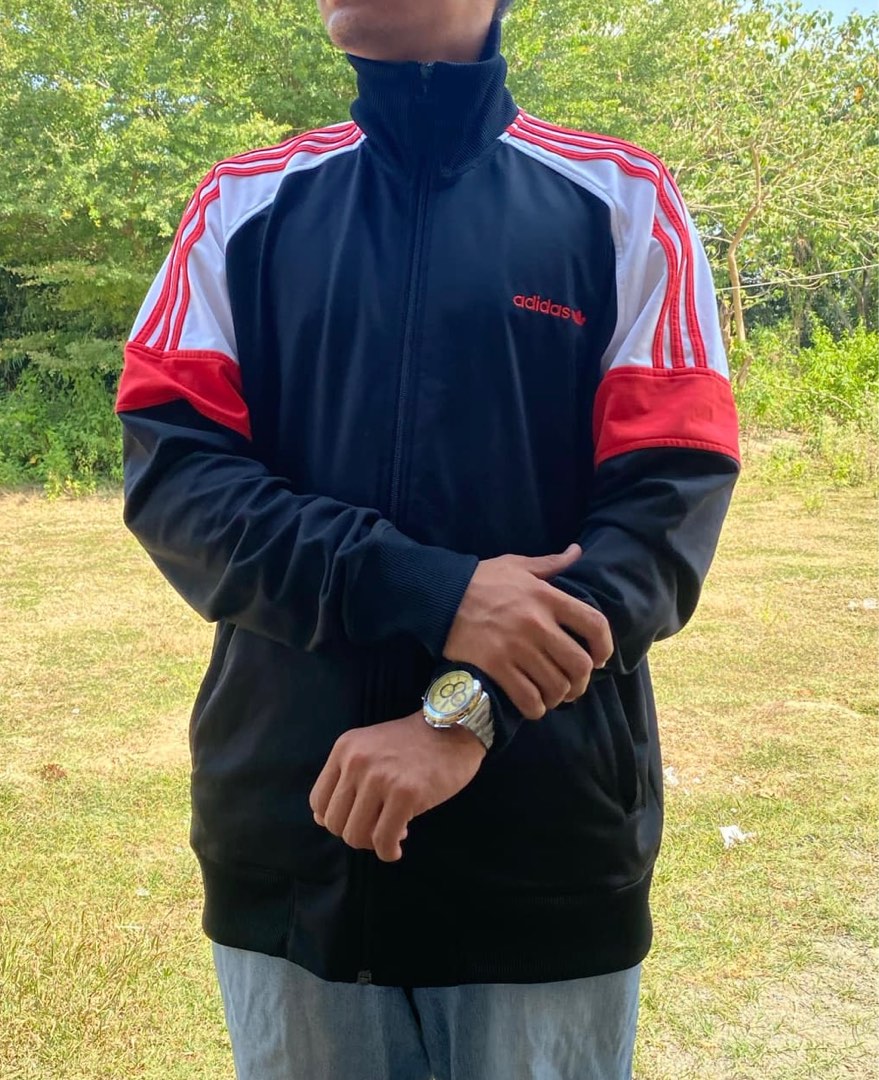 Adidas Spellout logo trefoil Track Jacket, Men's Fashion, Coats ...