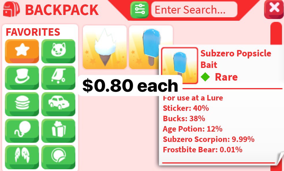 adopt me ice dimension event shiver cone and subzero popsicle bait ...