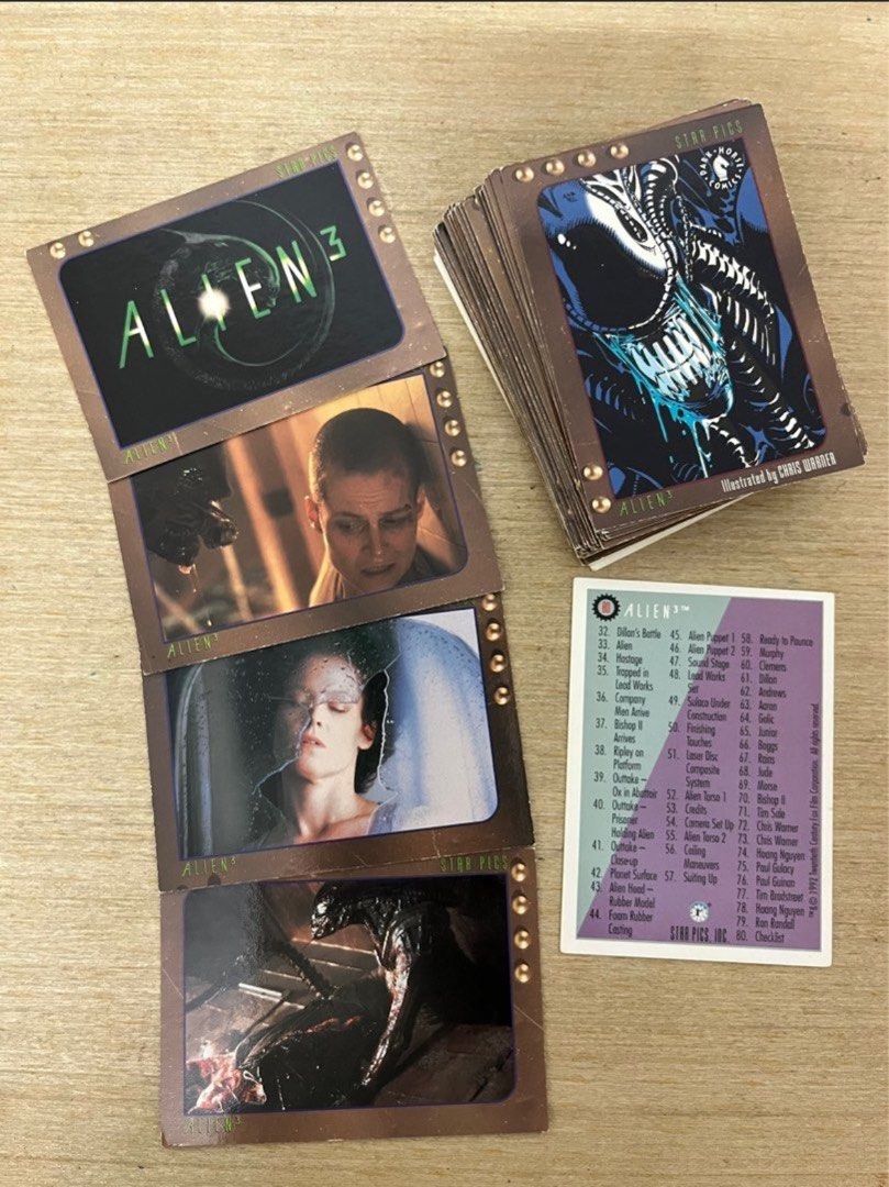 ALIEN 3 MOVIE TRADING CARD SET (46x Cards, STAR PICS, 1992), Hobbies ...