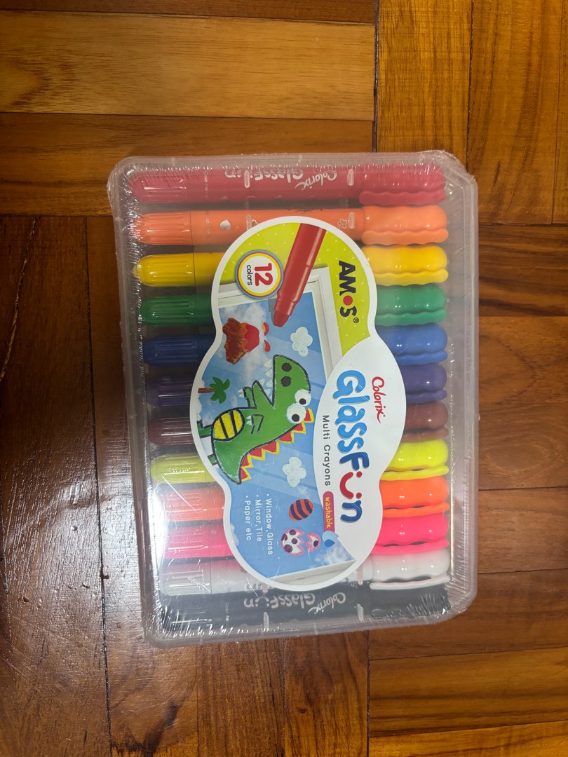 Amos 12色玻璃畫筆 Amos 12 glass fun pen, 興趣及遊戲, 手作＆自家設計, 文具及工藝 - 畫作及印刷品 - Carousell