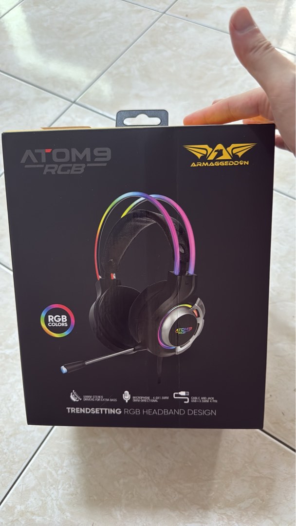 Armaggeddon atoms rgb headset, Audio, Headphones & Headsets on Carousell