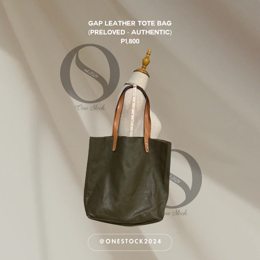 AUTHENTIC Gap Leather Tote Bag, Women's Fashion, Bags & Wallets, Tote ...