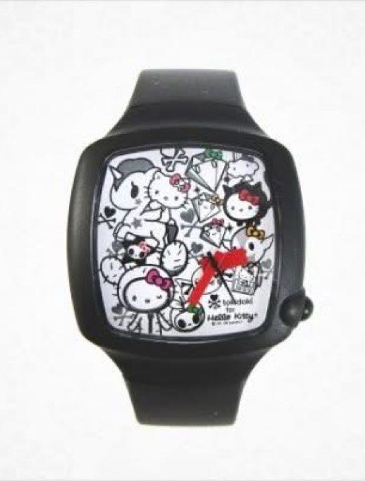 Authentic SANRIO Tokidoki X Hello Kitty Watch with black strap, Women's ...