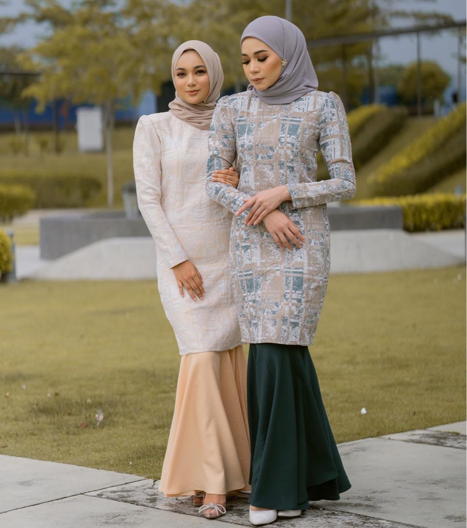 Baju Kurung Nude by Norie, Women's Fashion, Muslimah Fashion, Baju Kurung & sets on Carousell