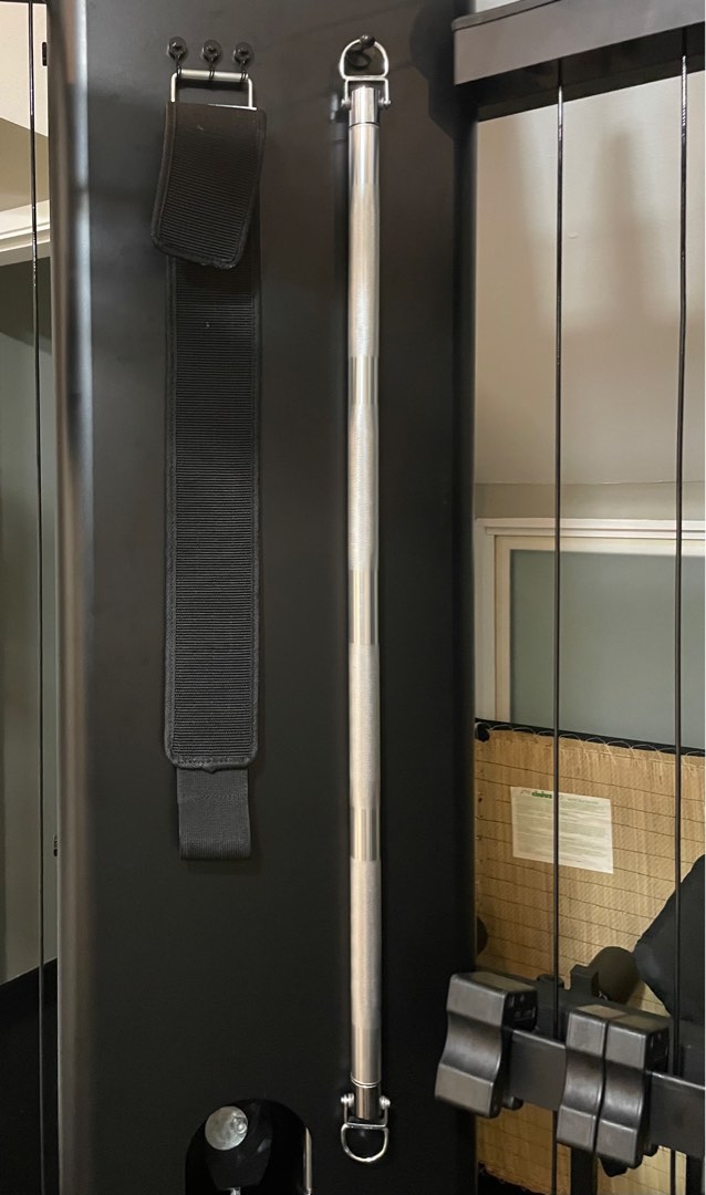 Barbell attachment for gym cable machine /functional trainer, Sports ...