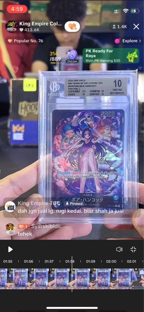 BGS10 Boa Hancock OP07-038 Leader ALT ART One Piece Card Japanese 2024 ...