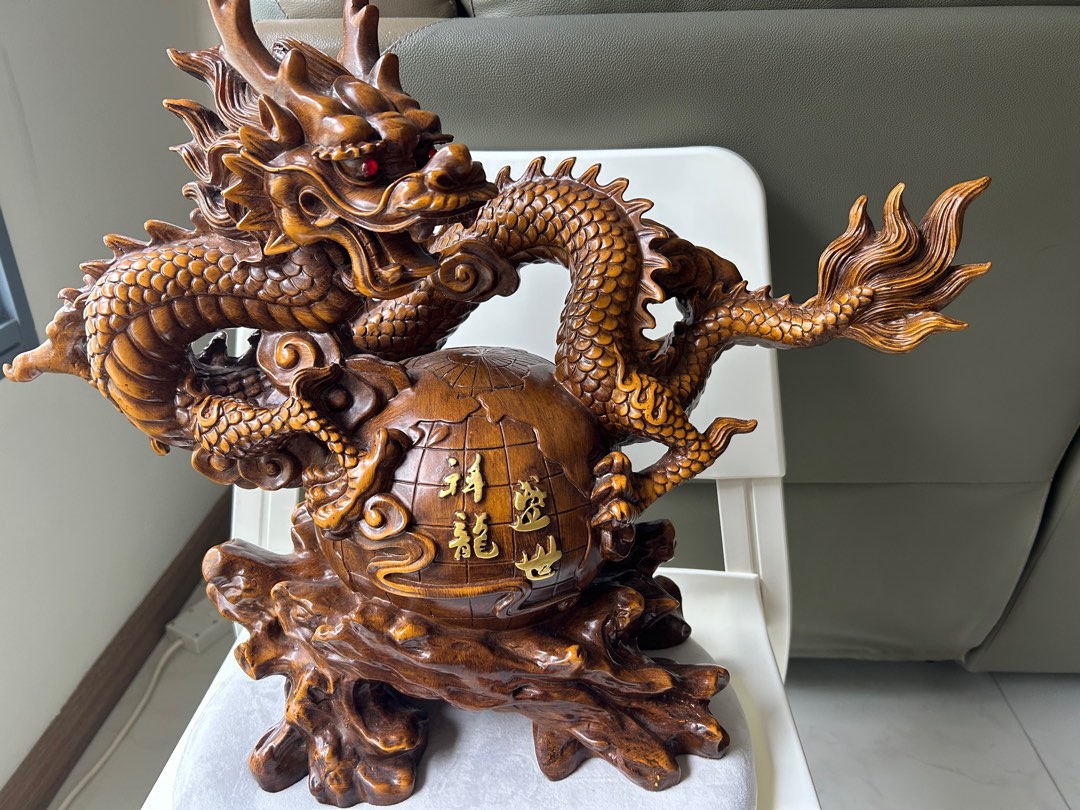 Fast hand fast leg Last chance!!Big wood dragon 18 inch height , 22 ...