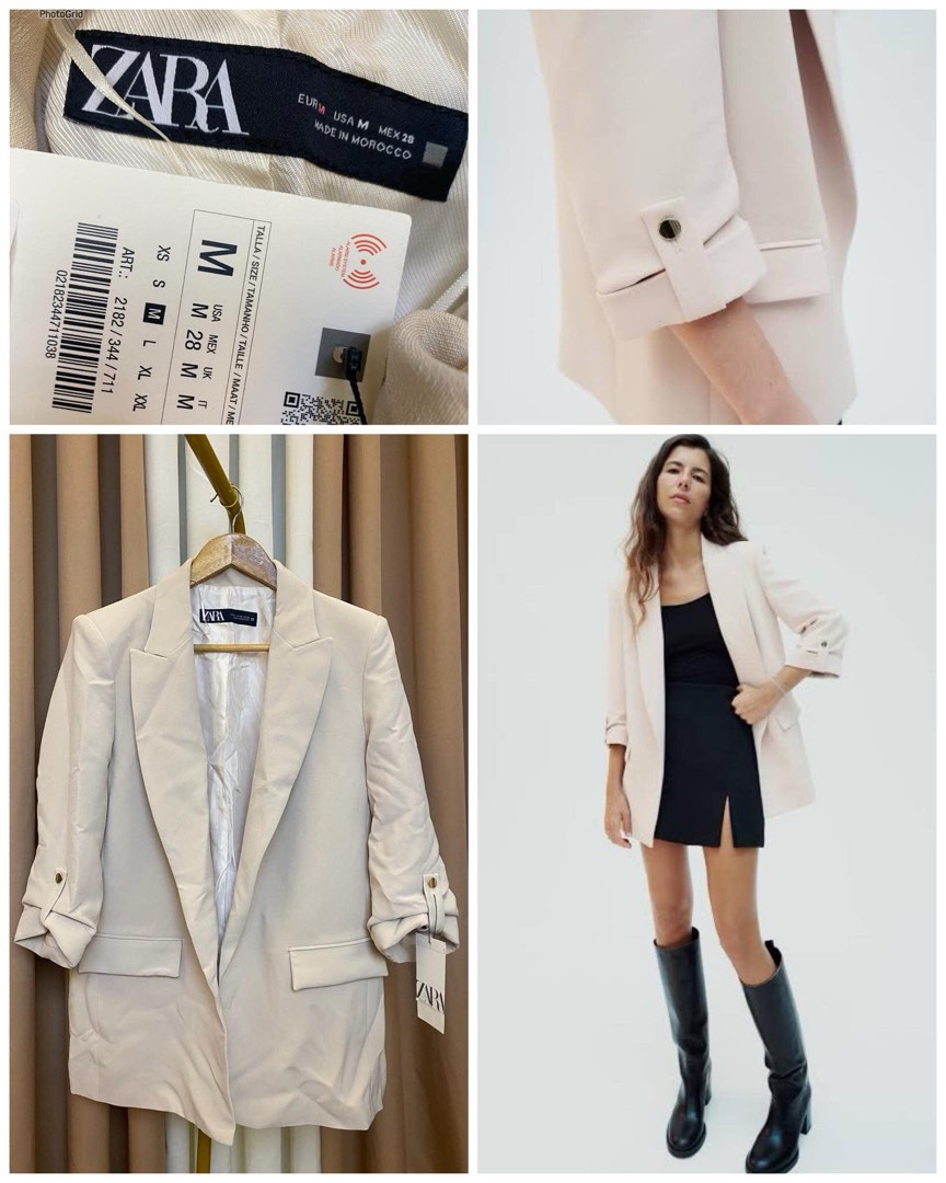 BNWT ZARA Rolled-up Sleeve Blazer, Women's Fashion, Coats, Jackets and ...