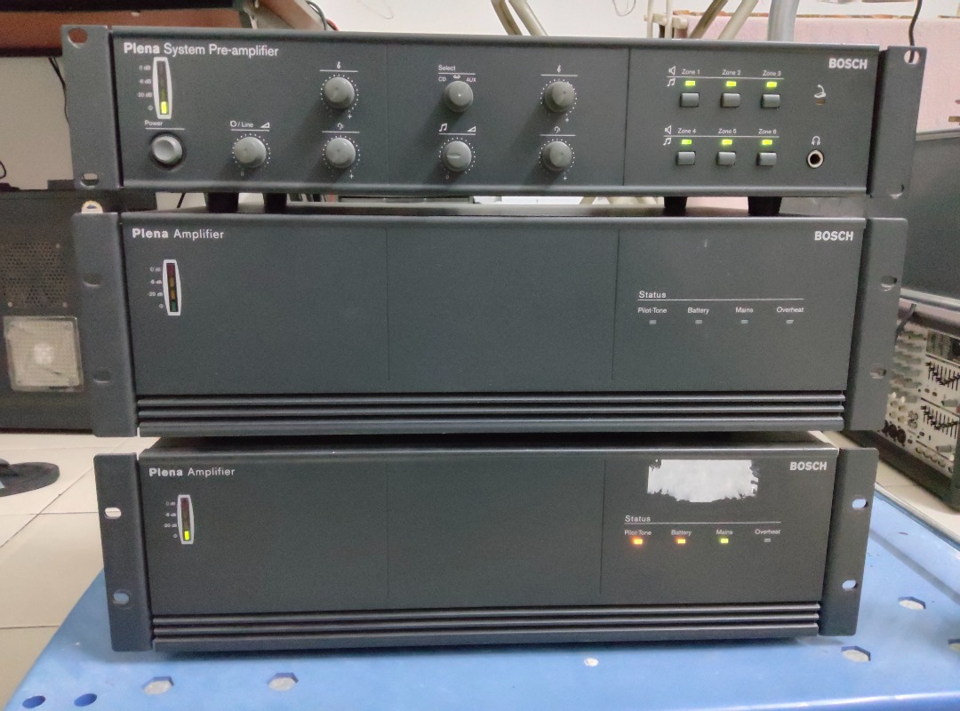 BOSCH PLENA SYSTEM BOOSTER PRE AMPLIFIER LBB 1925/10 + BOSCH PLANE ...