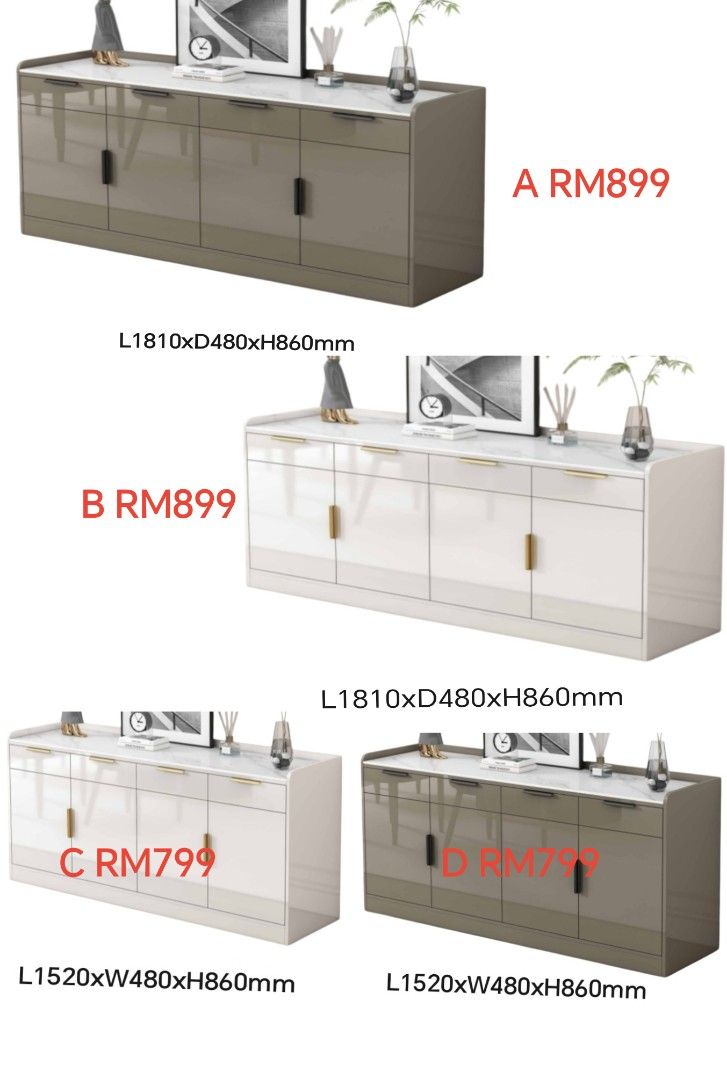 Brand New Kitchen Cabinet / Living Room Multi Purpose Cabinet / Kabinet ...