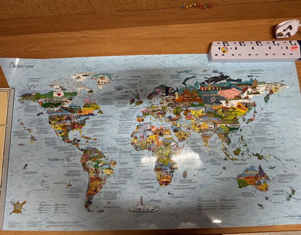 Bucket list world map, Everything Else on Carousell