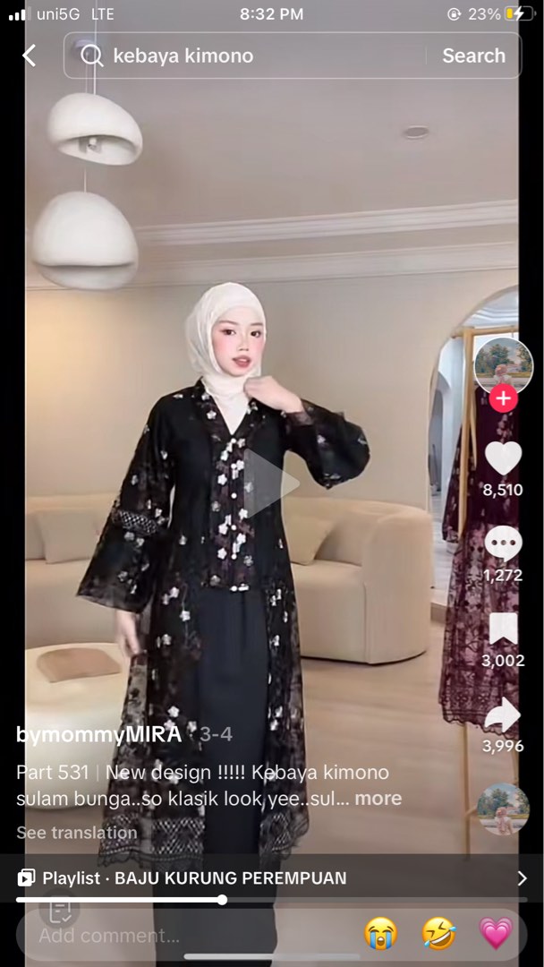 CEO COMEL MAYA KIMONO, Women's Fashion, Muslimah Fashion, Baju Kurung ...