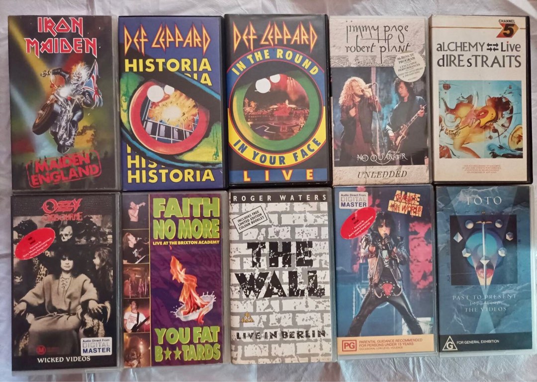 Concert live music VHS VIDEO tape 英文音樂演唱會電影錄影帶錄影機 iron maiden def ...