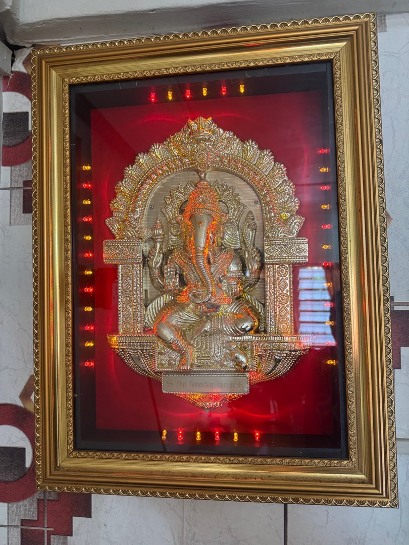 Ganesha frame with lights x 2, Furniture & Home Living, Home Decor ...
