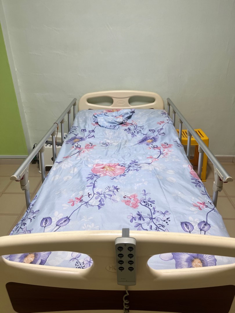 geriatric bed with air mattress, Furniture & Home Living, Furniture ...