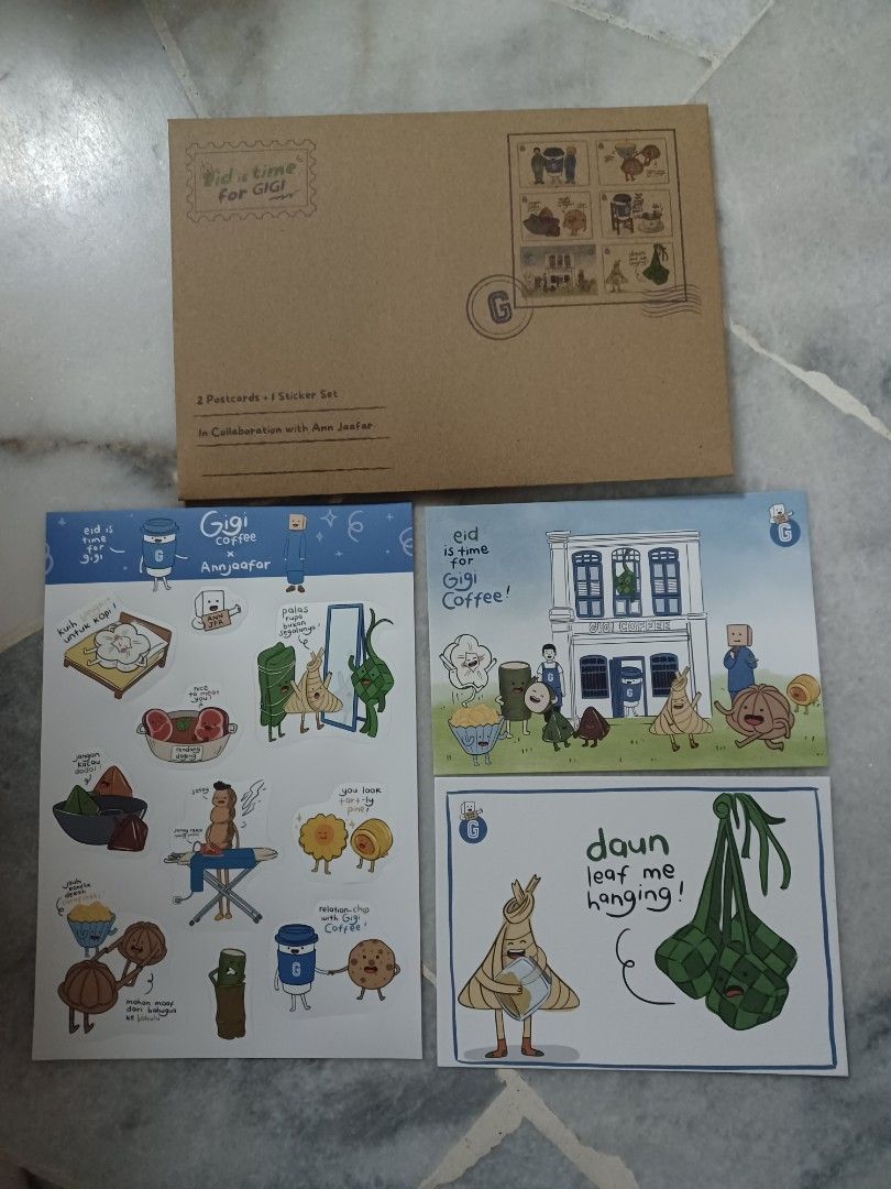 Gigi Coffee 2025 Raya Sticker, Post Cards & 1st Day Cover, Hobbies ...