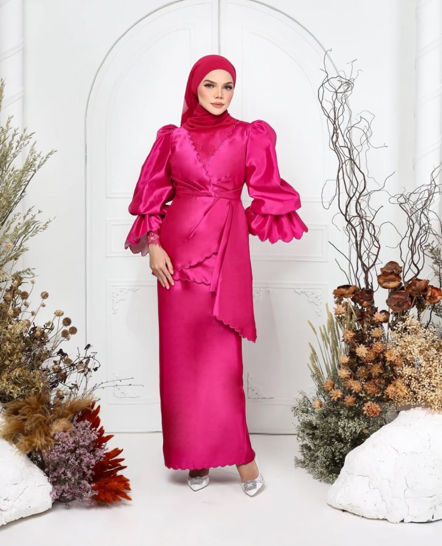 HIJABISTAHUB KURUNG AERISA IN ROSE PINK, Women's Fashion, Muslimah ...