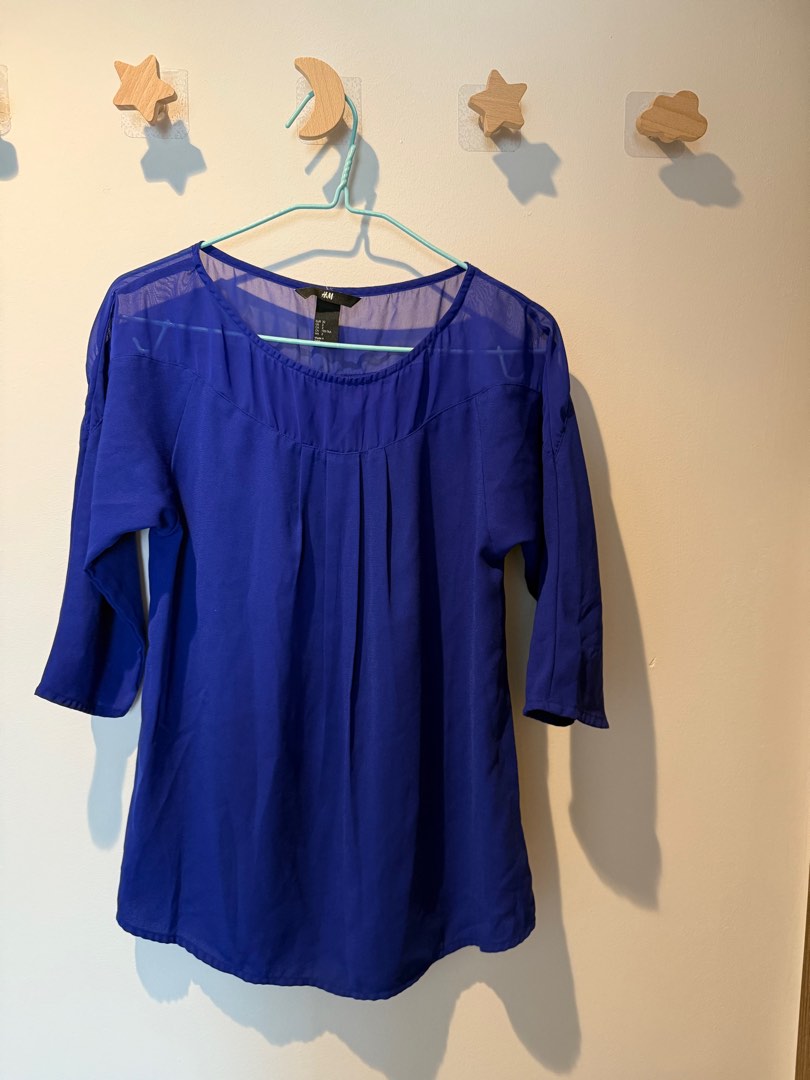 H&M Cobalt Blue Top, Women's Fashion, Tops, Blouses on Carousell