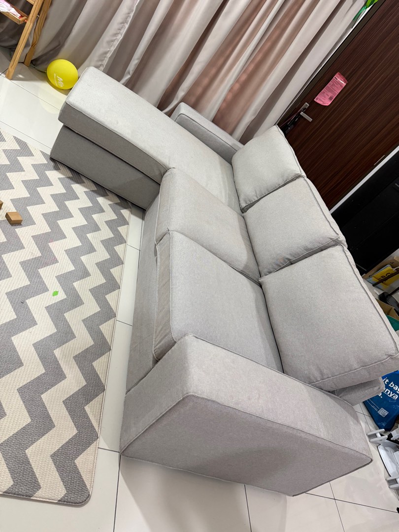 Ikea Kivik with chaise lounge, Furniture & Home Living, Furniture ...