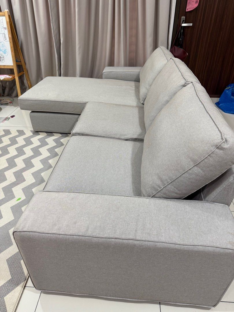Ikea Kivik with chaise lounge, Furniture & Home Living, Furniture ...