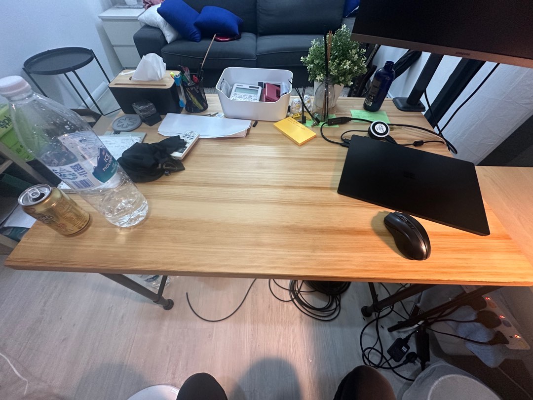 RARE Ikea Kullaberg Study Table with Minimal Knots, Furniture & Home ...