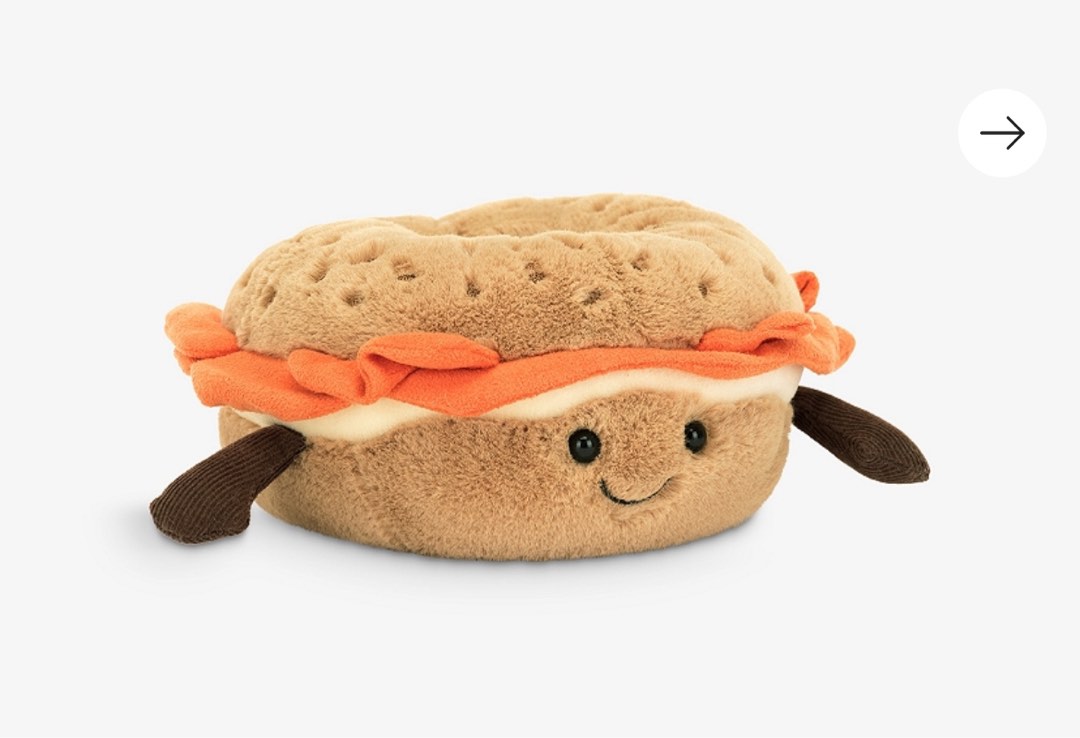 Jellycat Amuseables Bagel, Hobbies & Toys, Toys & Games on Carousell