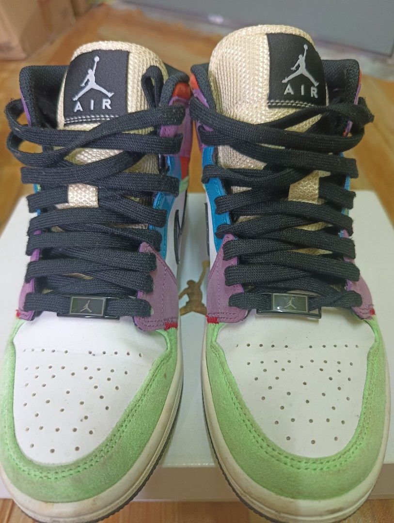 Kasut WMNS Air Jordan 1 Mid Se Multi Colour, Women's Fashion, Footwear ...