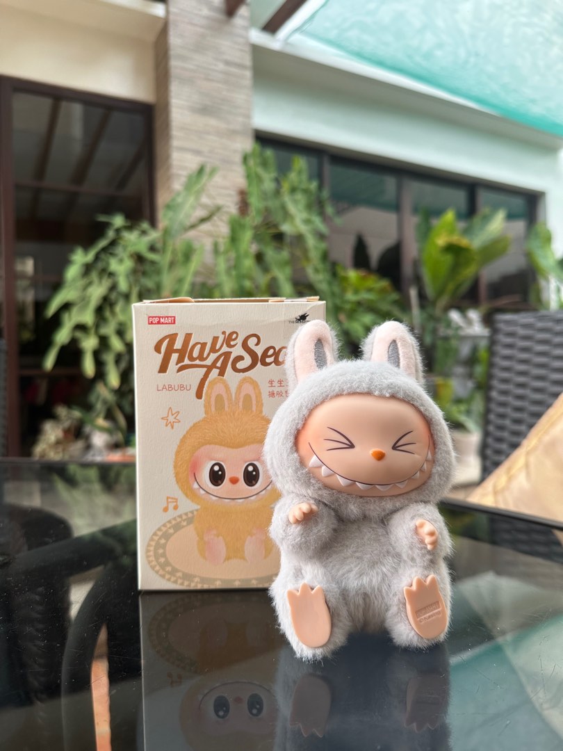 Labubu V2 Hehe (Gray), Hobbies & Toys, Memorabilia & Collectibles, Fan ...