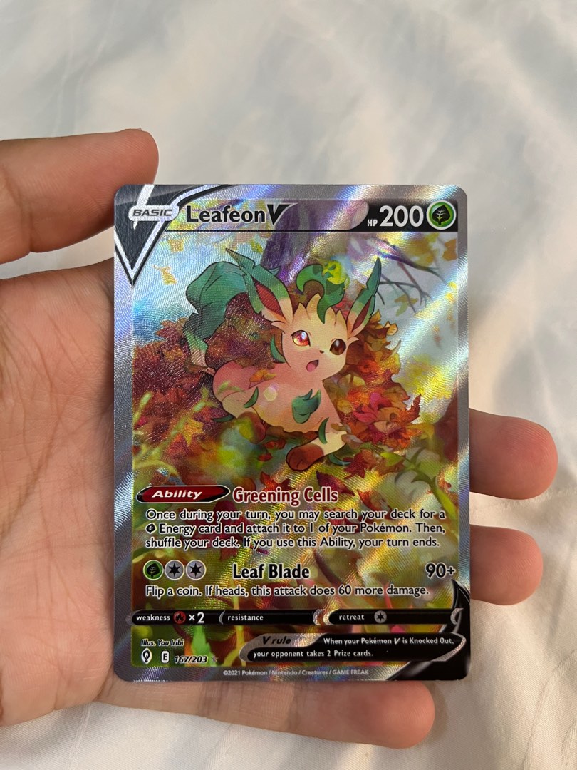 Leafeon V 167/203 Evolving Skies Full Art Alternative Art Pokemon TCG ...