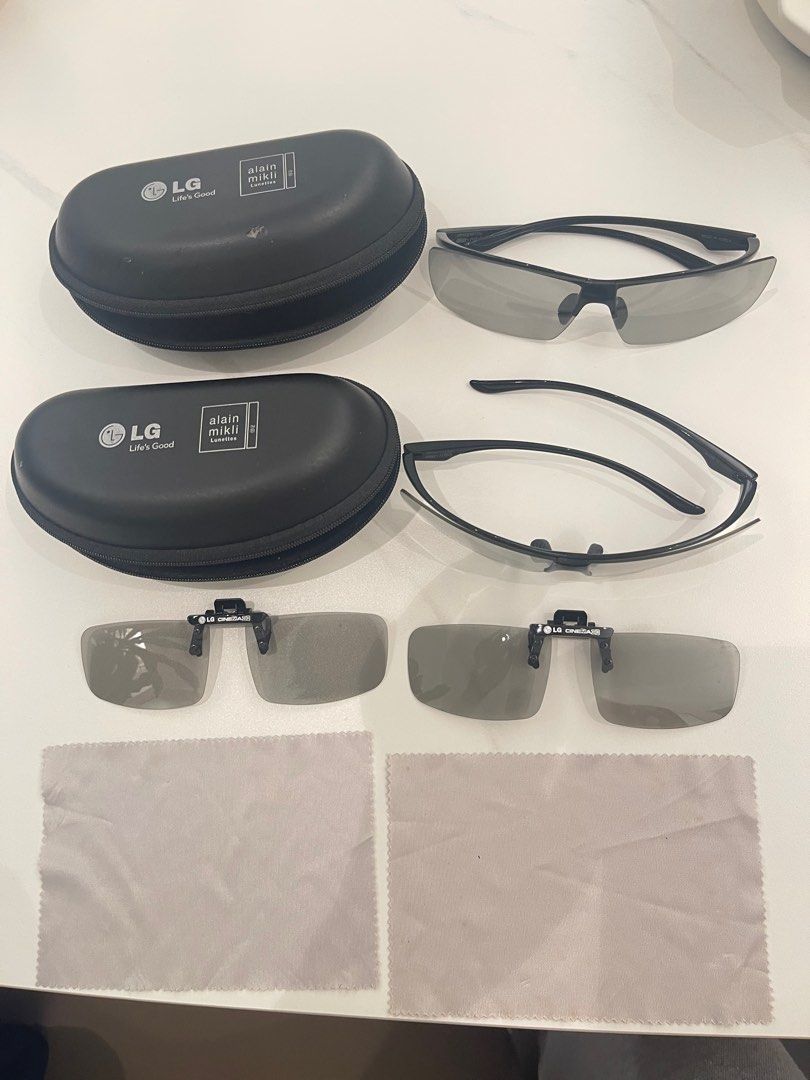 LG 3D glasses and lenses for 3D TV, 家庭電器, 電視 & 其他娛樂, 電視組件及配件 - Carousell