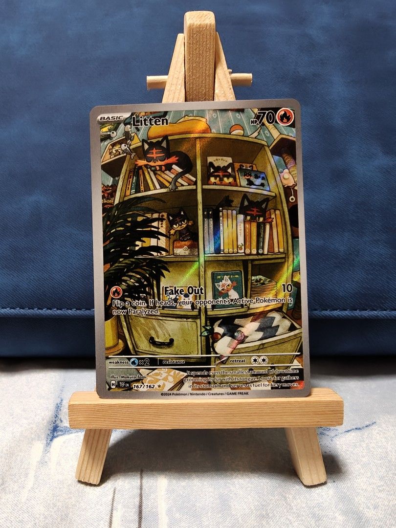 WTT/WTS Litten #167/162 Pokemon Temporal Forces Illustration Rare IR ...