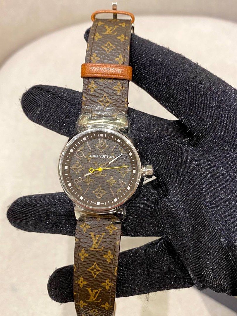 LOUIS VUITTON LADY TAMBOUR MONOGRAM 34MM QUARTZ WATCH, Luxury, Watches ...