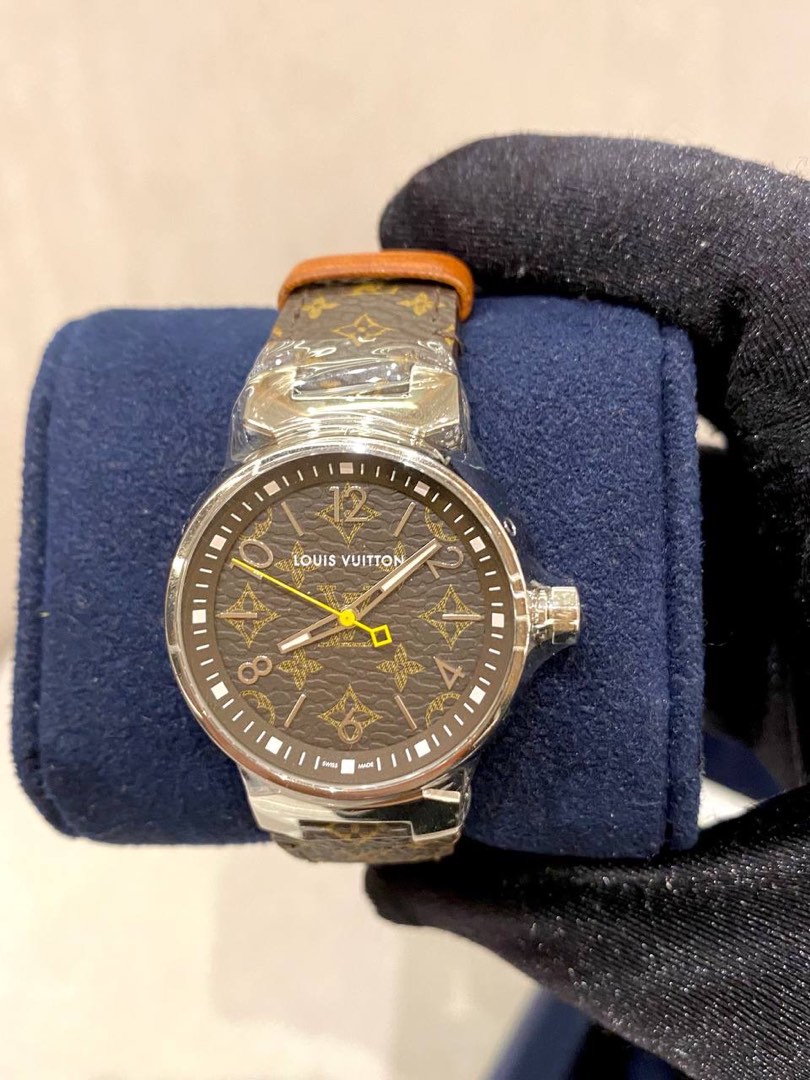 LOUIS VUITTON LADY TAMBOUR MONOGRAM 34MM QUARTZ WATCH, Luxury, Watches ...