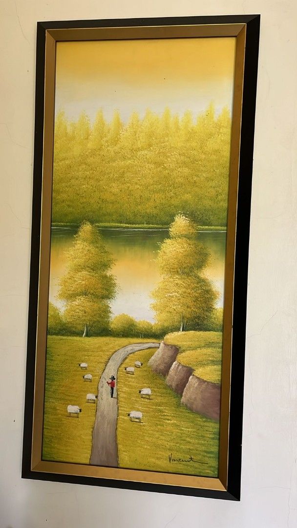 Lukisan Abstrak Hiasan Dinding Dekorasi tembok karya seni estetik ...