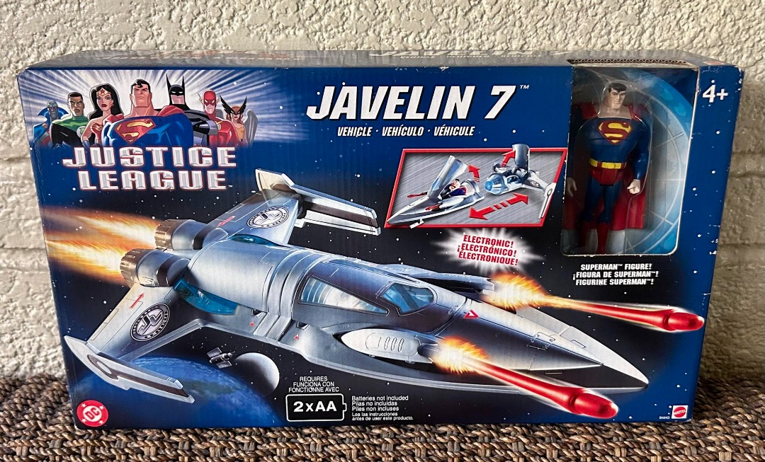 Mattel DC Justice League JAVELIN 7 with SUPERMAN Figure Sealed Box ...