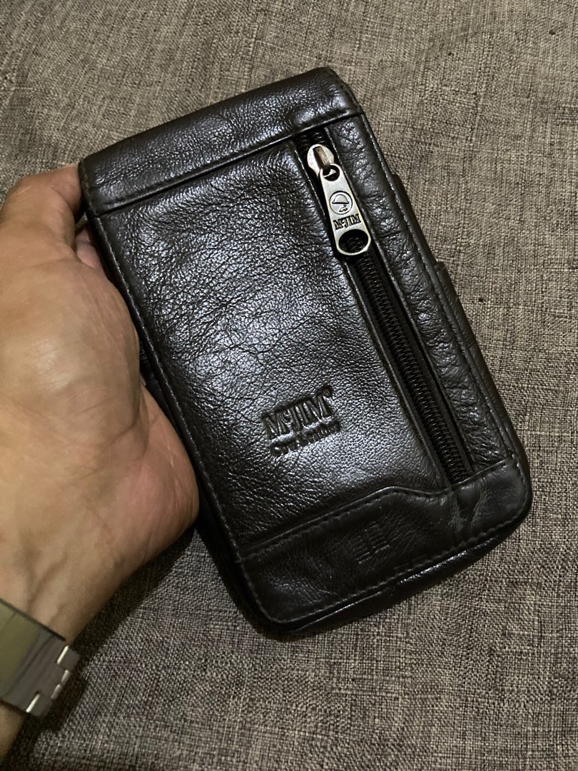 Mc jim leather pouch (phone and card), Luxury, Bags & Wallets on Carousell