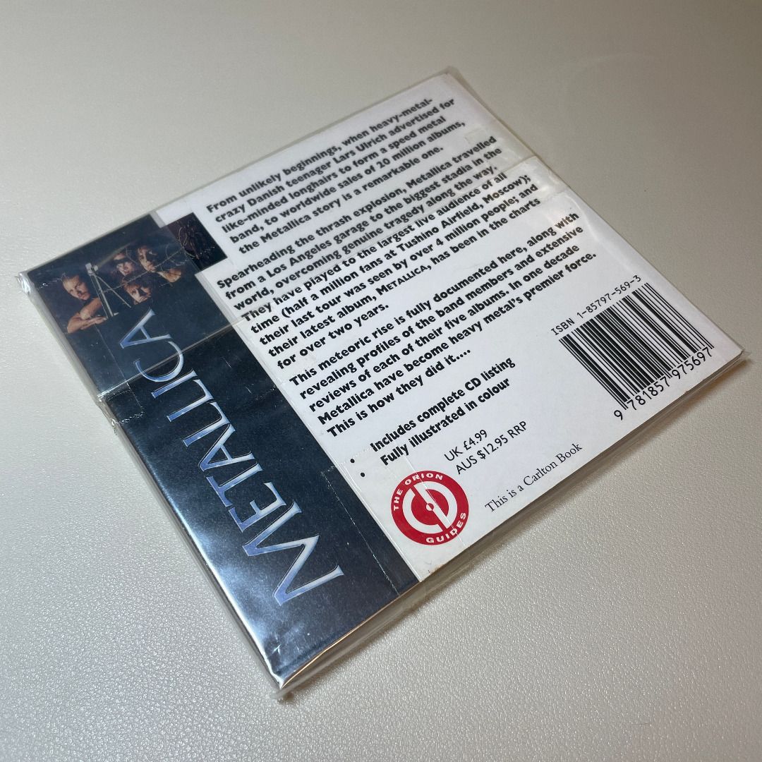 Metallica Jon Hotten Booklet History Biography Guide 1994, 興趣及遊戲, 書本 ...
