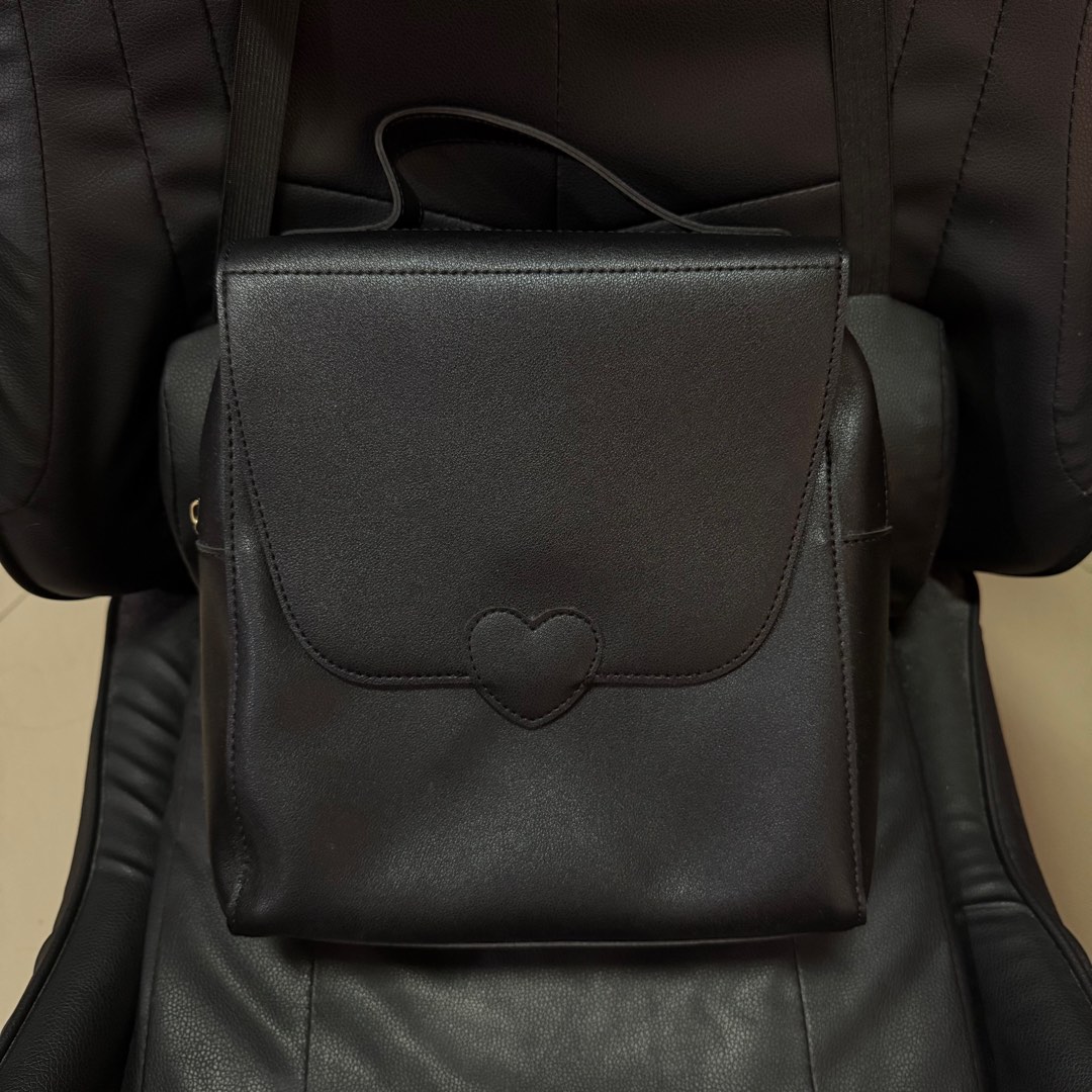 Miniso Heart Black Mini Backpack, Women's Fashion, Bags & Wallets ...